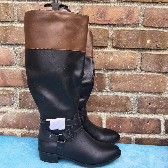 a.n.a | Shoes | New Ana Womens Riding High Boots Cognac Heel Shoes Sz ...